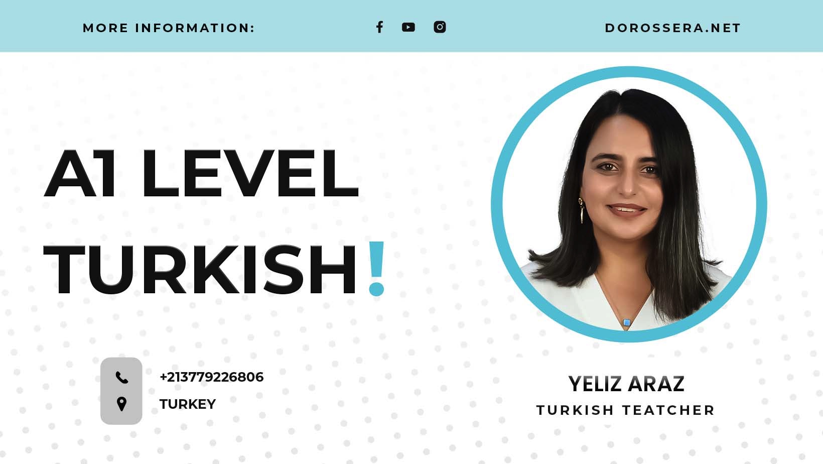 اللغة التركية – المستوى الأول A1 – دورة فردية ( Lina khamis shamia ...